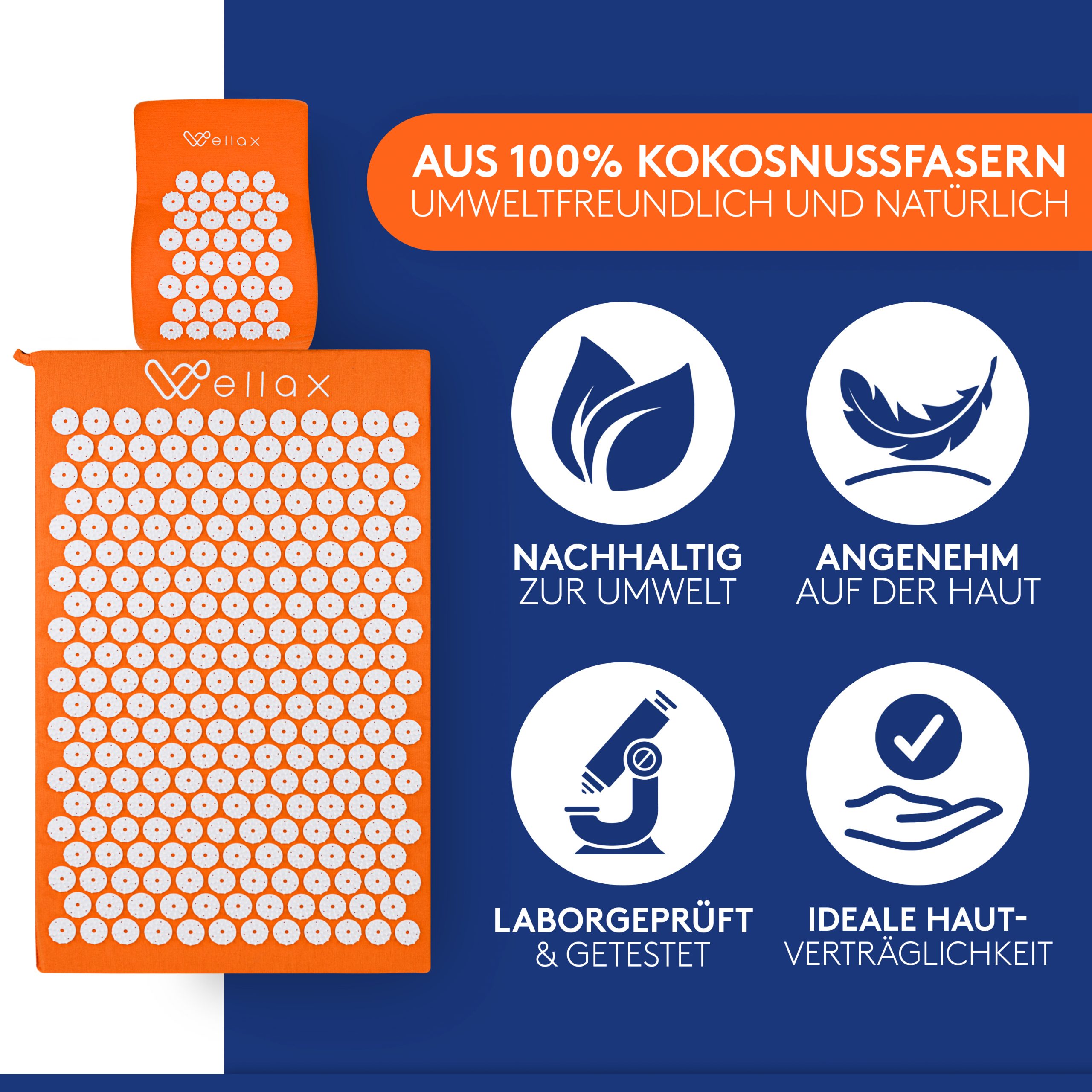 Akupressurmatte mit Kissen - Wellax - LAJD Concept GmbH